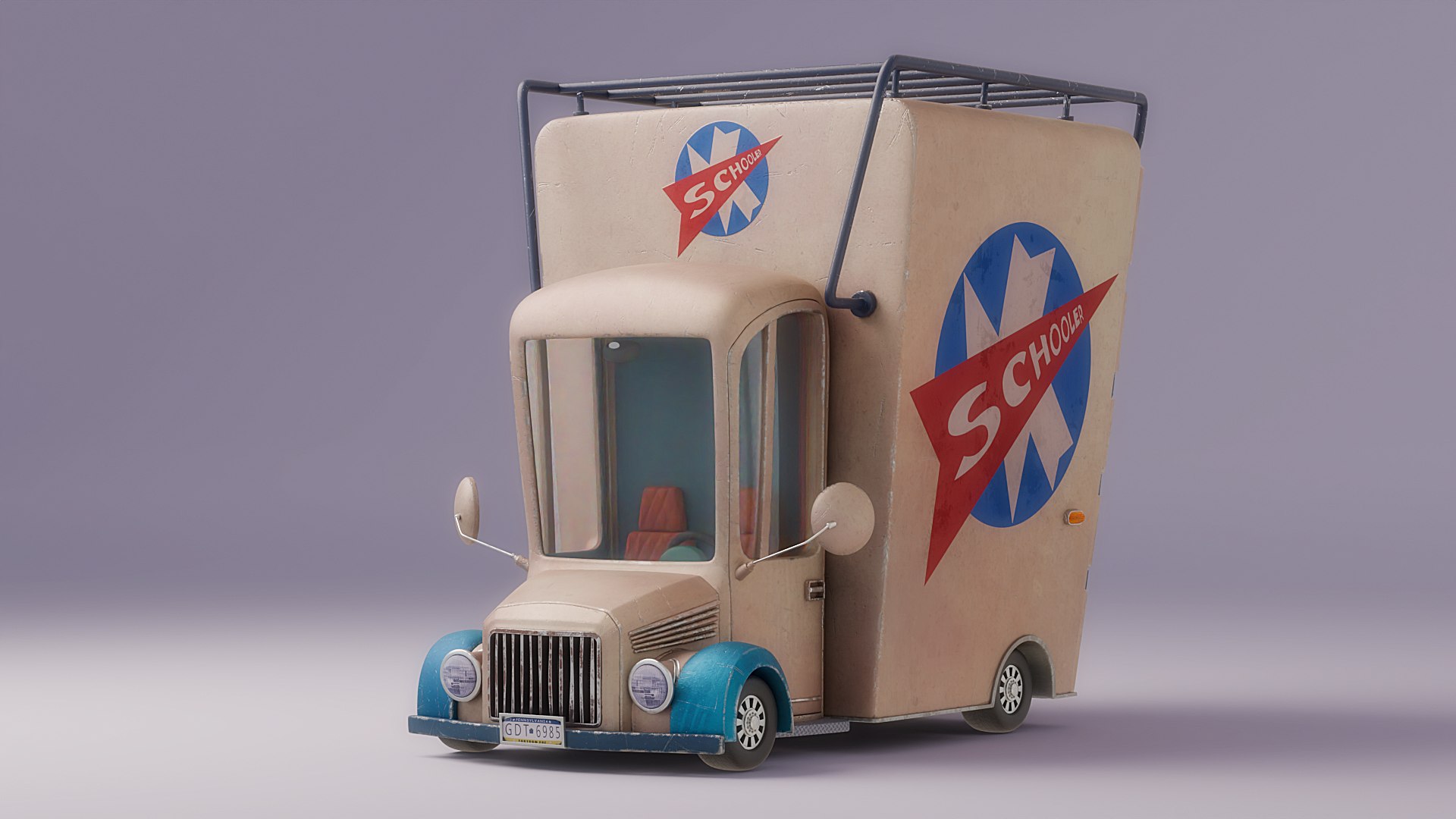 3D Cartoon Car Rigged - TurboSquid 2427660