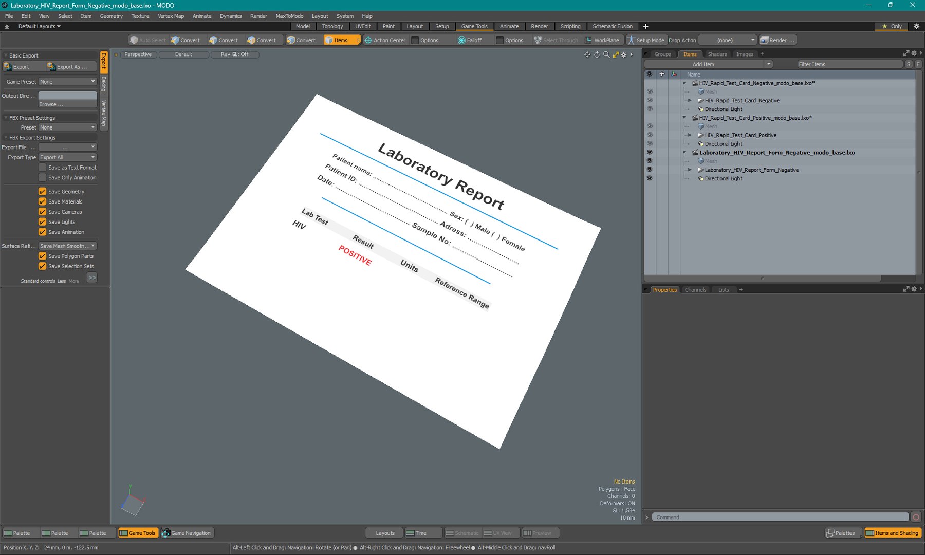 Laboratory HIV Report Form Negative 3D Model - TurboSquid 2395906