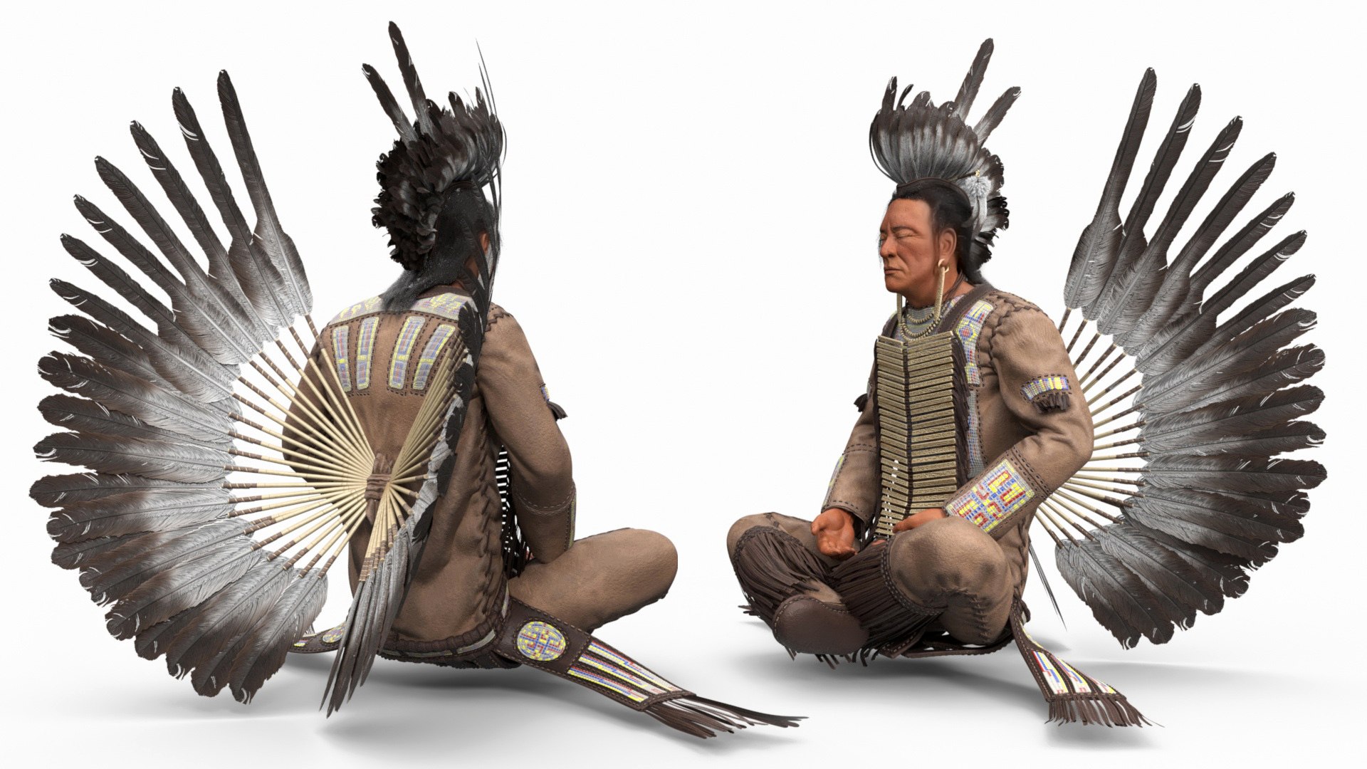 3D Lodge And American Indian Model - TurboSquid 2319406