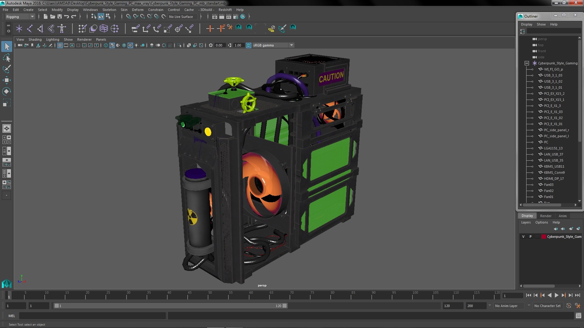 Cyberpunk Style Gaming PC 3D - TurboSquid 2112328