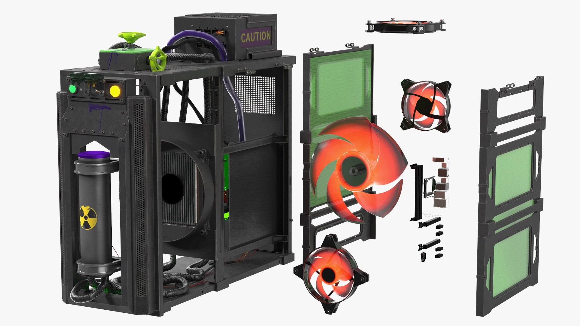 Cyberpunk Style Gaming PC 3D - TurboSquid 2112328