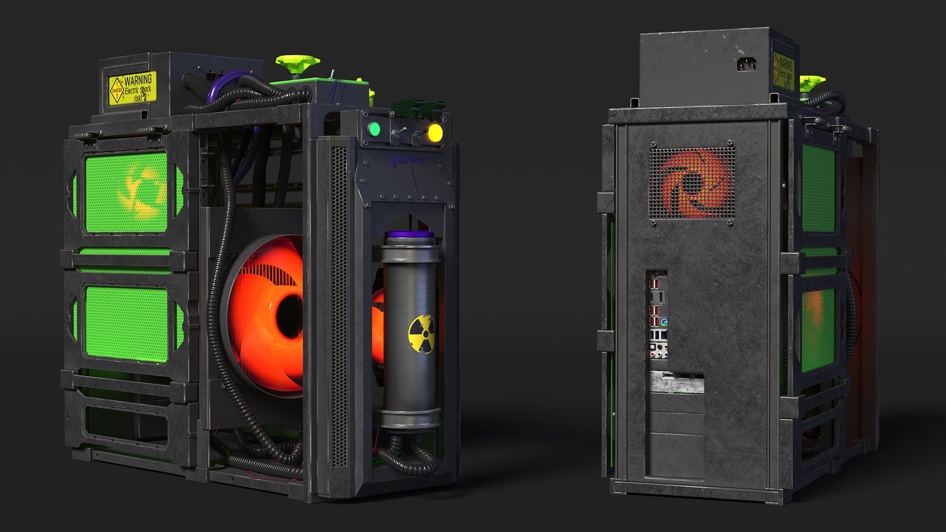 Cyberpunk Style Gaming PC 3D - TurboSquid 2112328