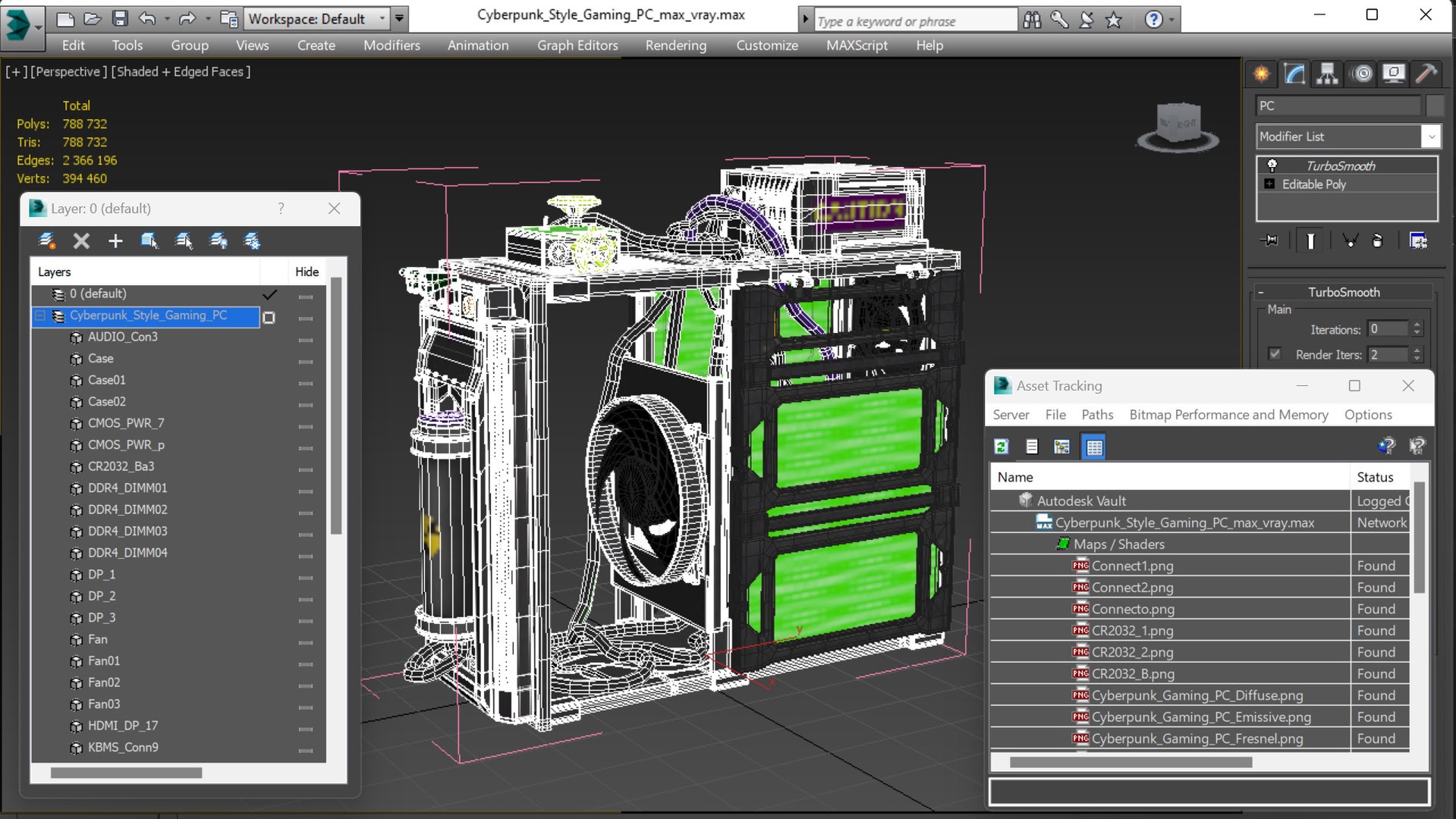 Cyberpunk Style Gaming PC 3D - TurboSquid 2112328