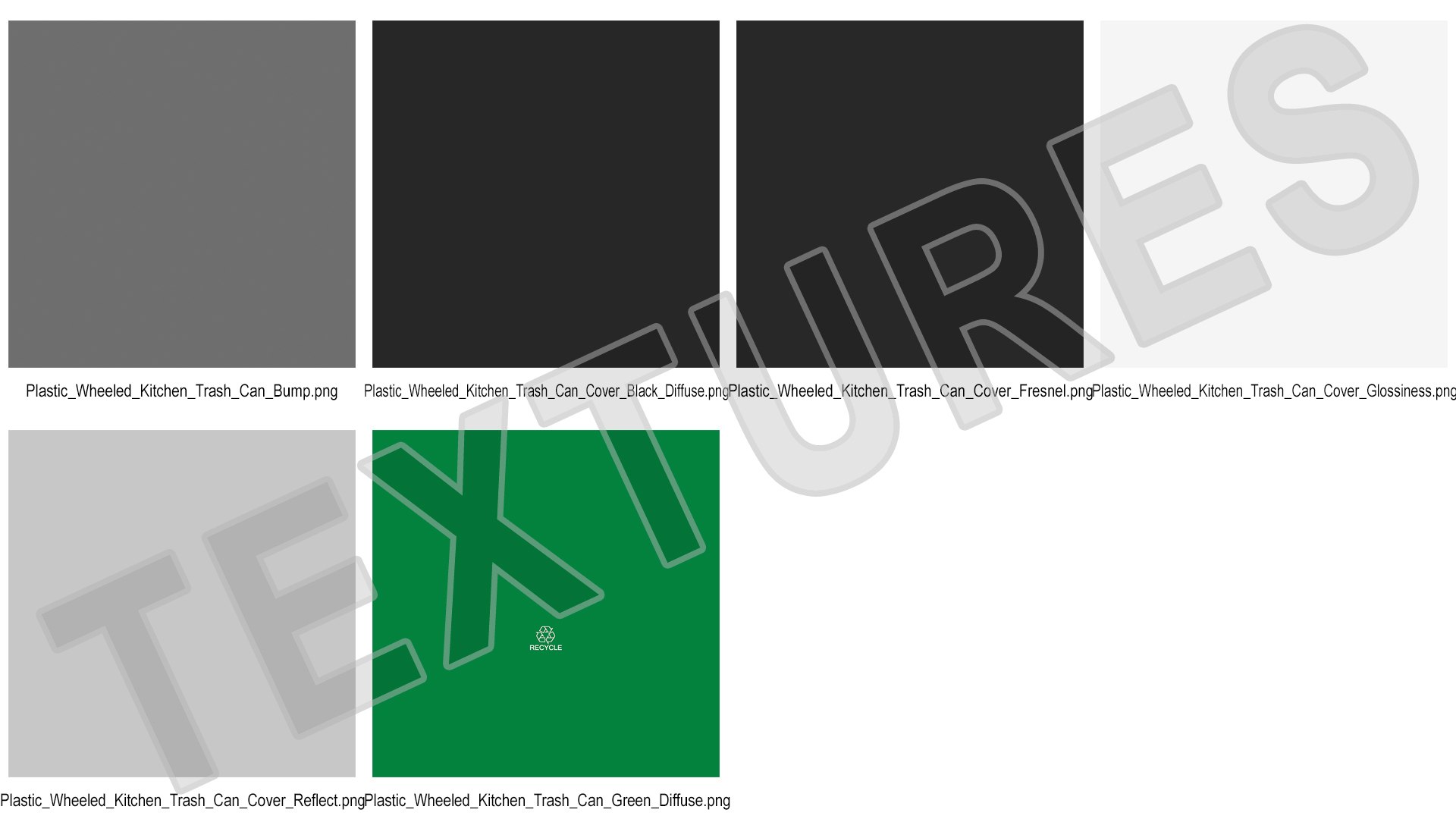 Green Plastic Wheeled Recycling Trash Can 3D Model - TurboSquid 2143074