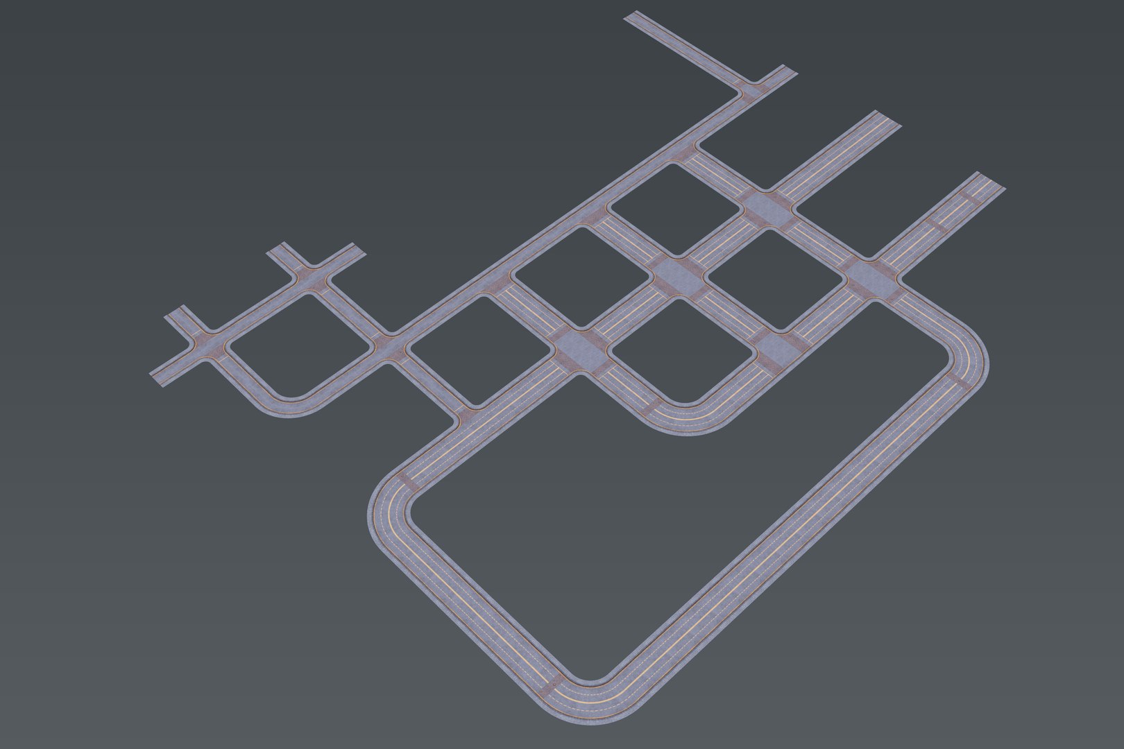 3D Modular Road Set Hd Model - TurboSquid 1161669