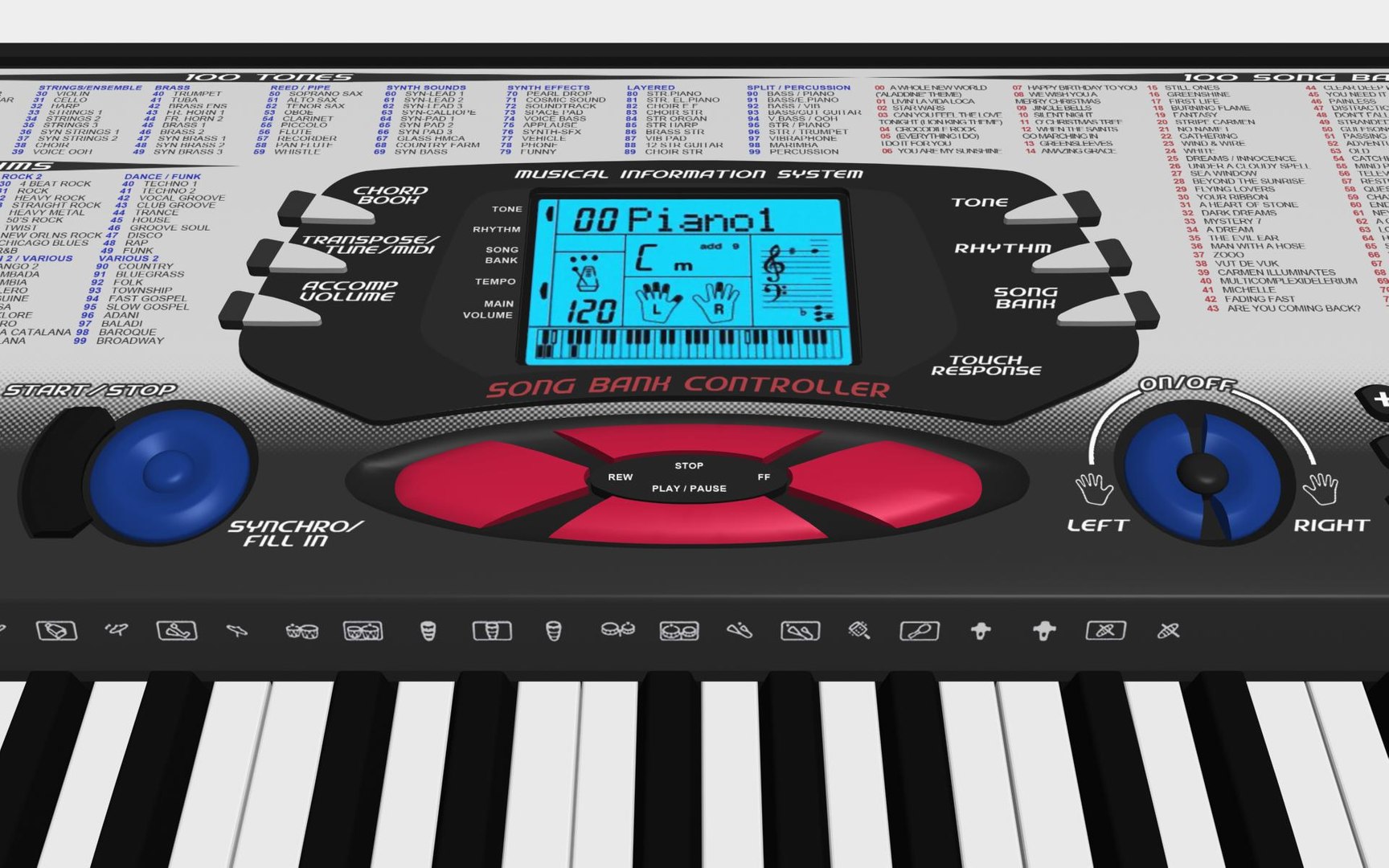 3d Keyboard Synth Synthesizer Model