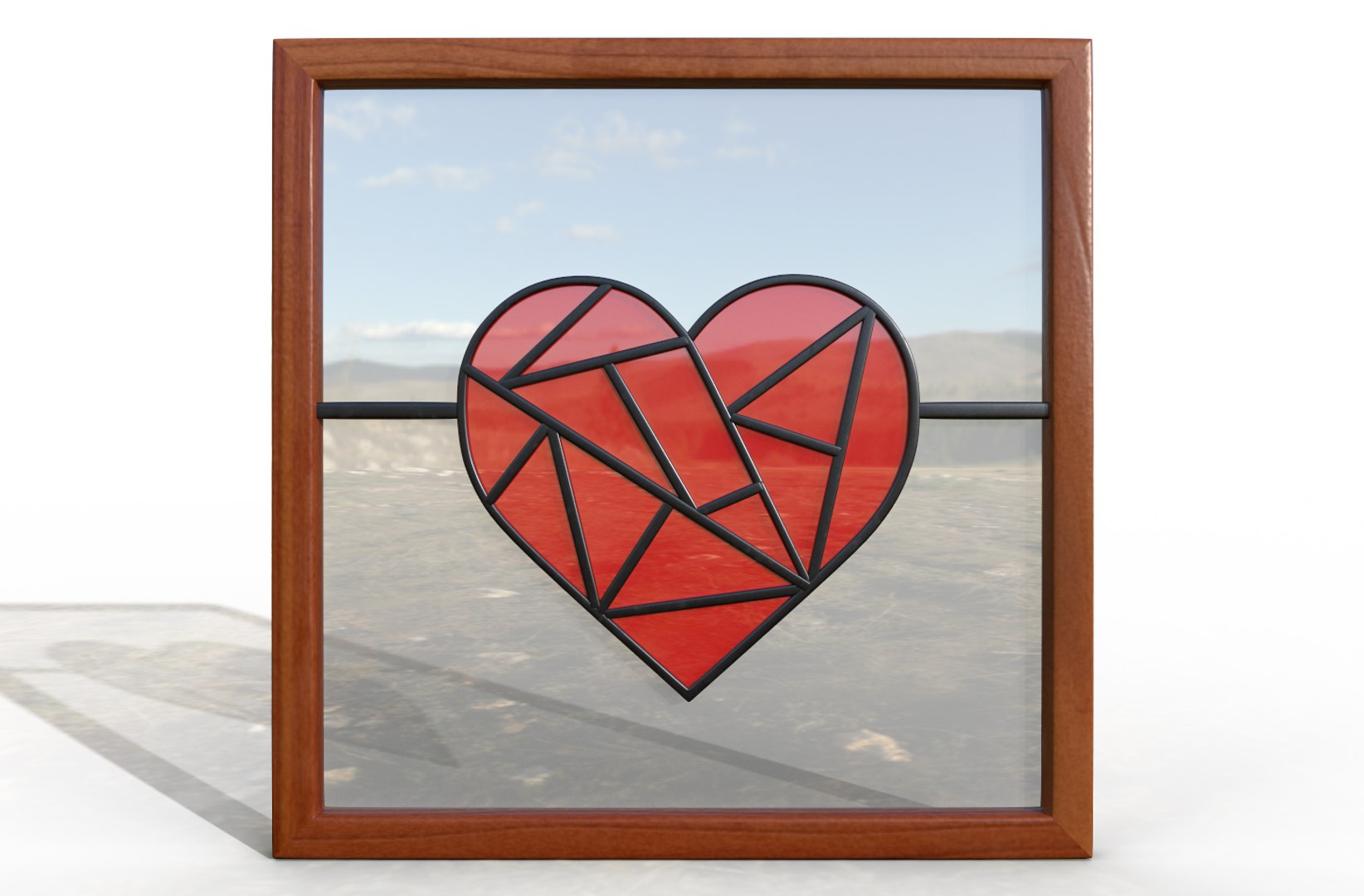 Heart Stained Glass Window