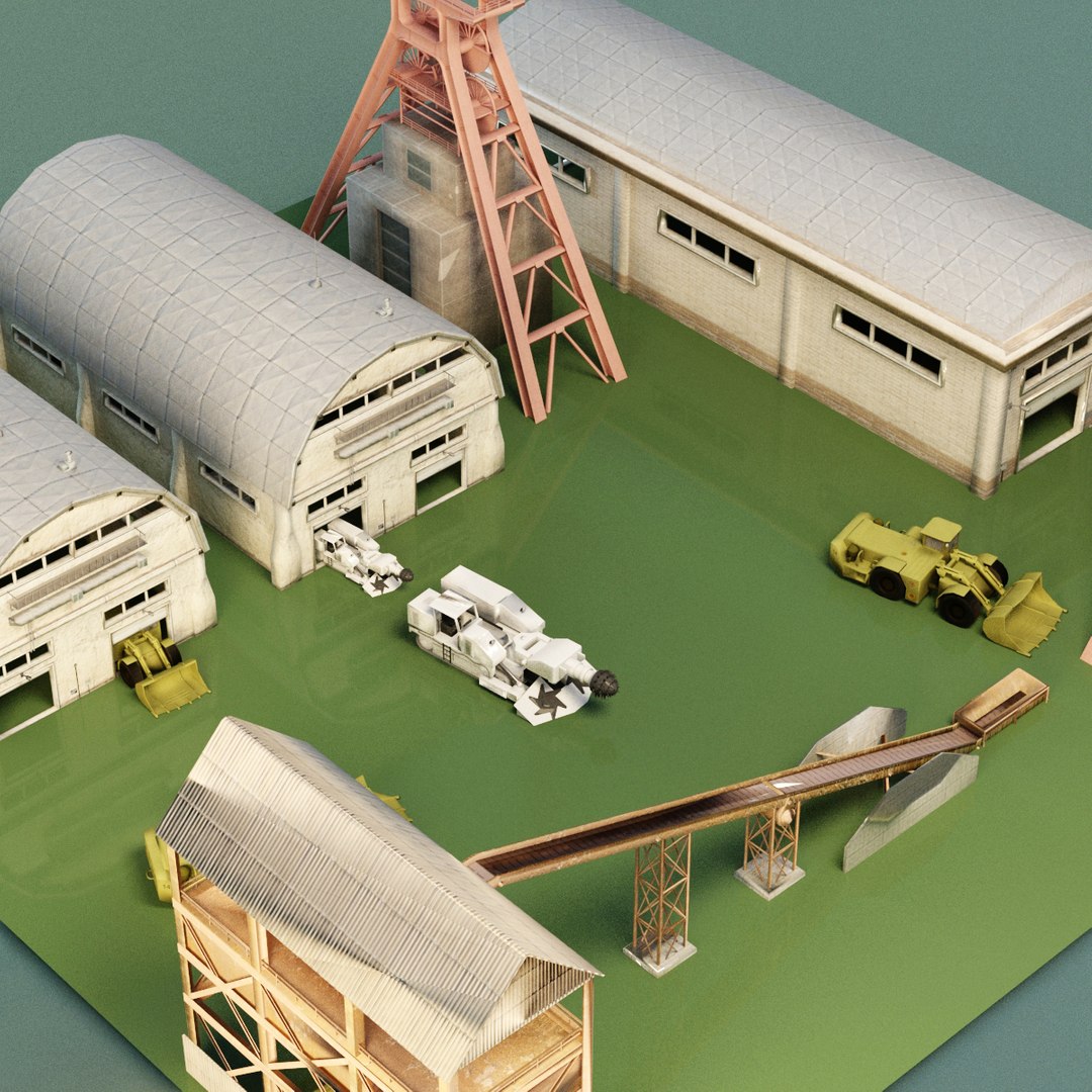 3D Industrial Processing Mineral Model - TurboSquid 1411272