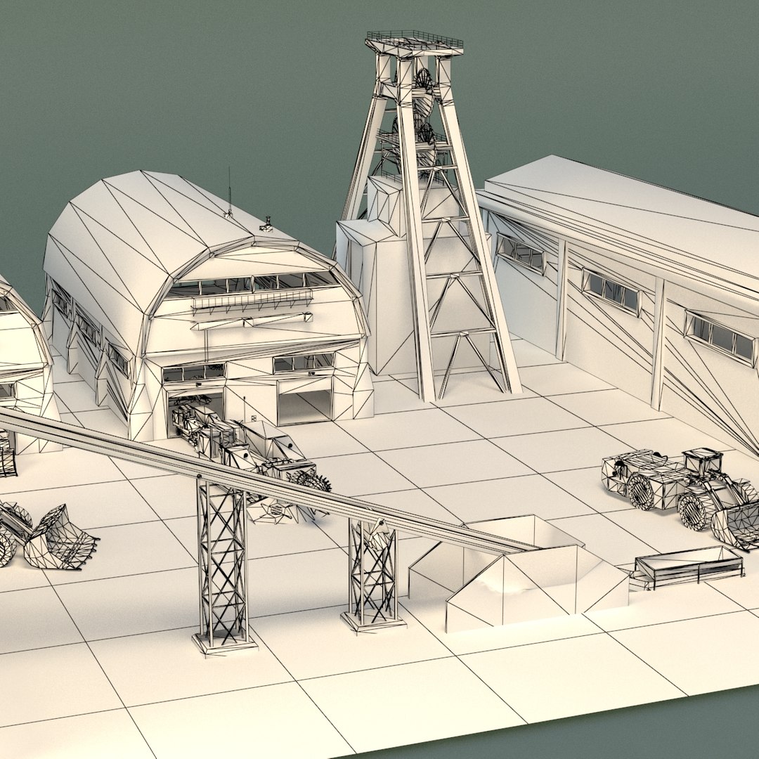 3D Industrial Processing Mineral Model - TurboSquid 1411272