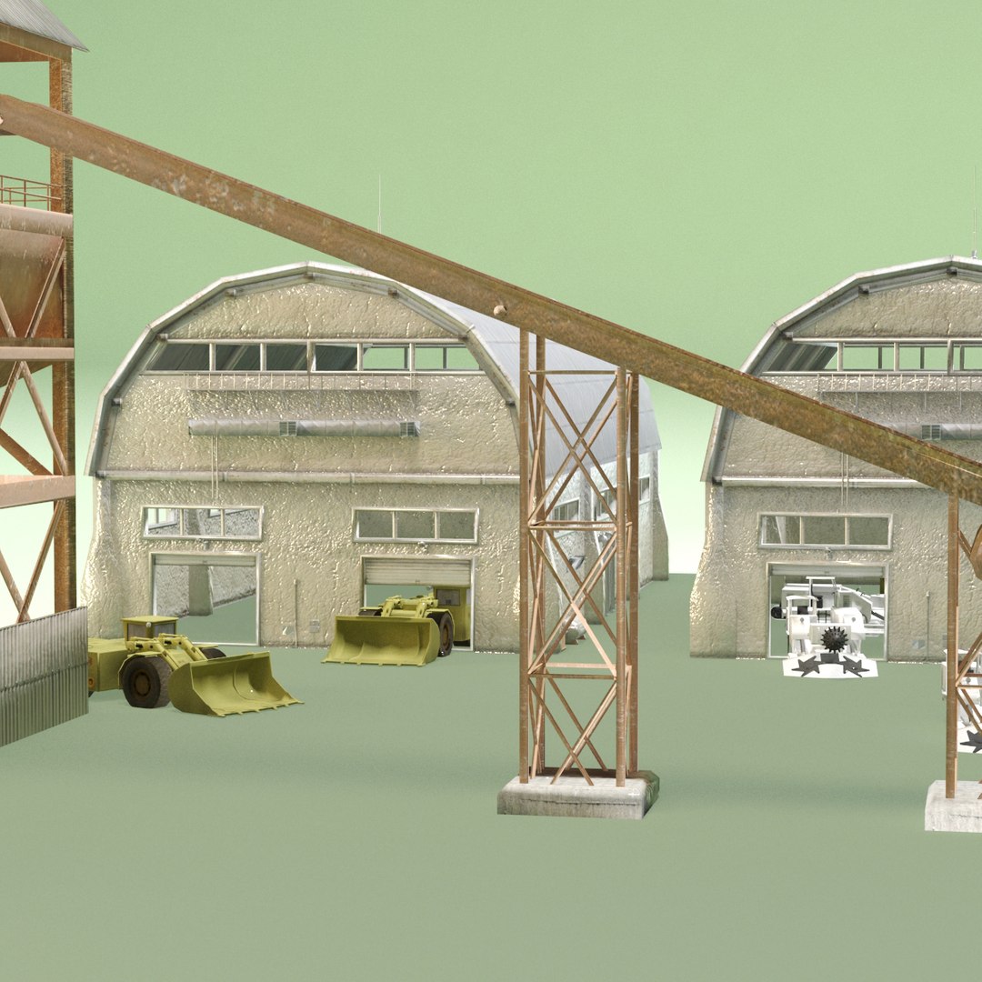 3D Industrial Processing Mineral Model - TurboSquid 1411272