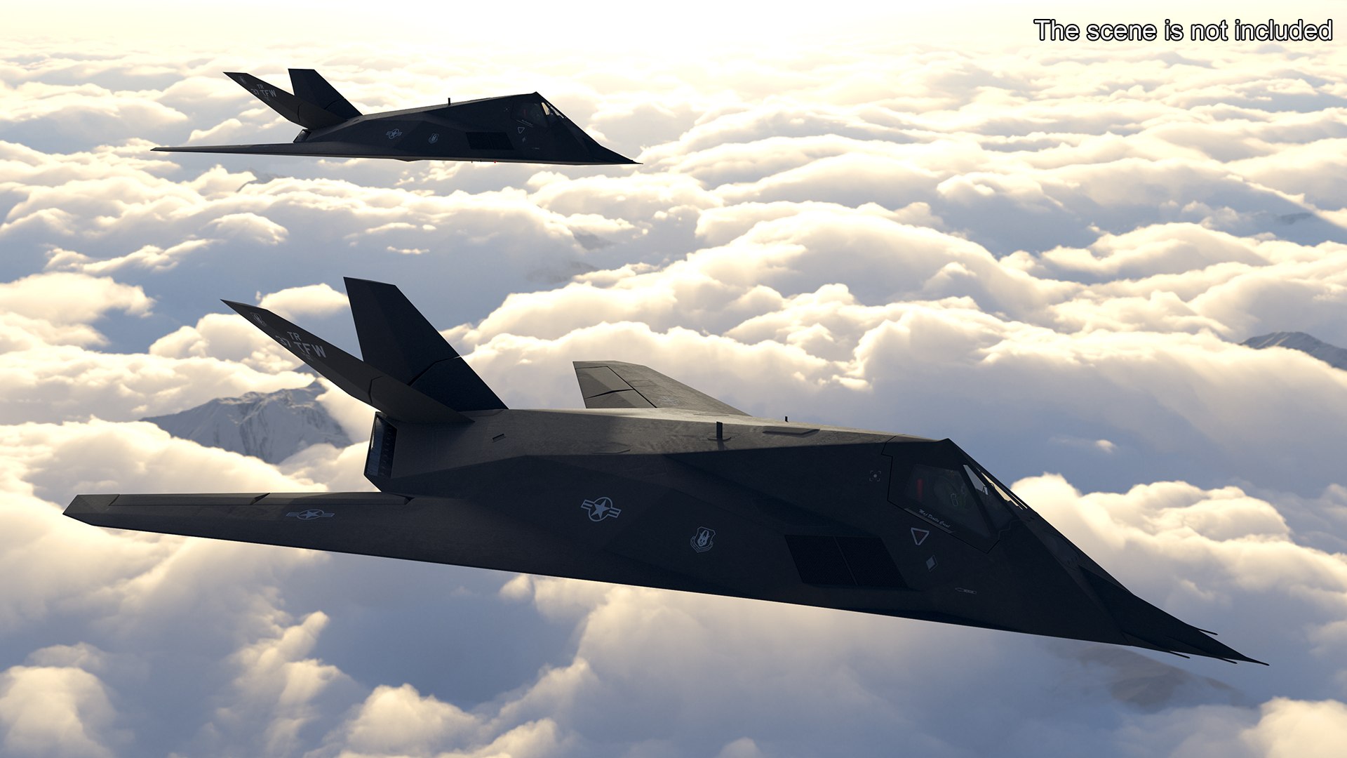 3D F-117 Nighthawk Stealth Aircraft In Flight - TurboSquid 2320287