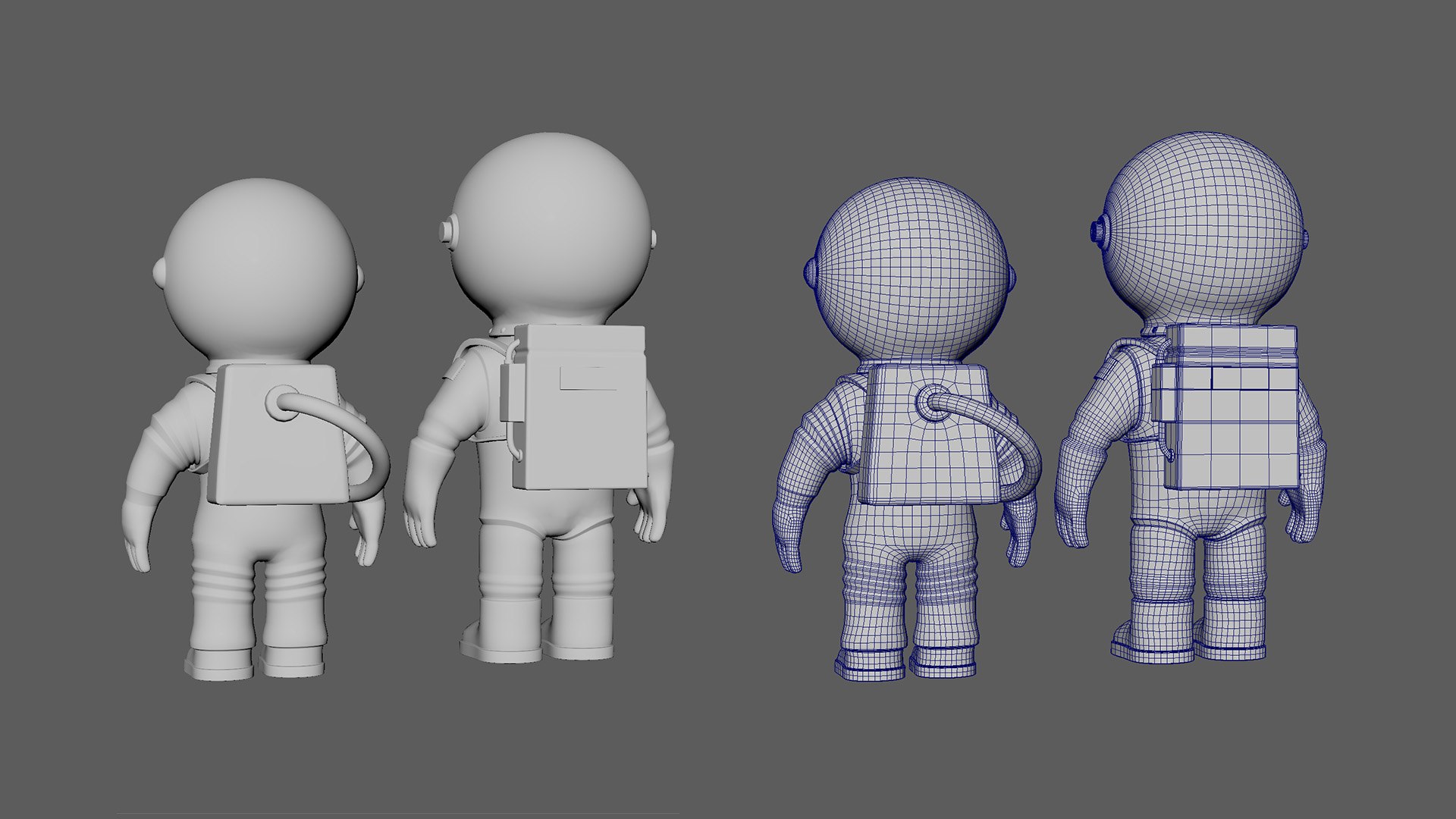 3D Astronaut Figurines - MAYA Model - TurboSquid 2404017