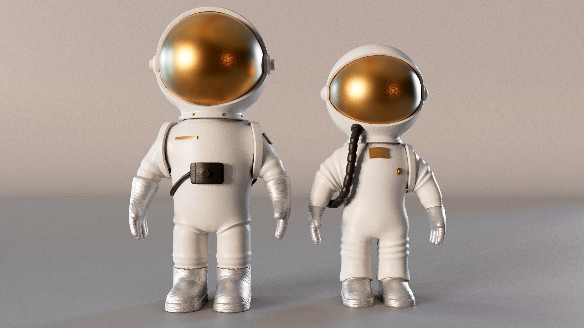 3D Astronaut Figurines - MAYA Model - TurboSquid 2404017