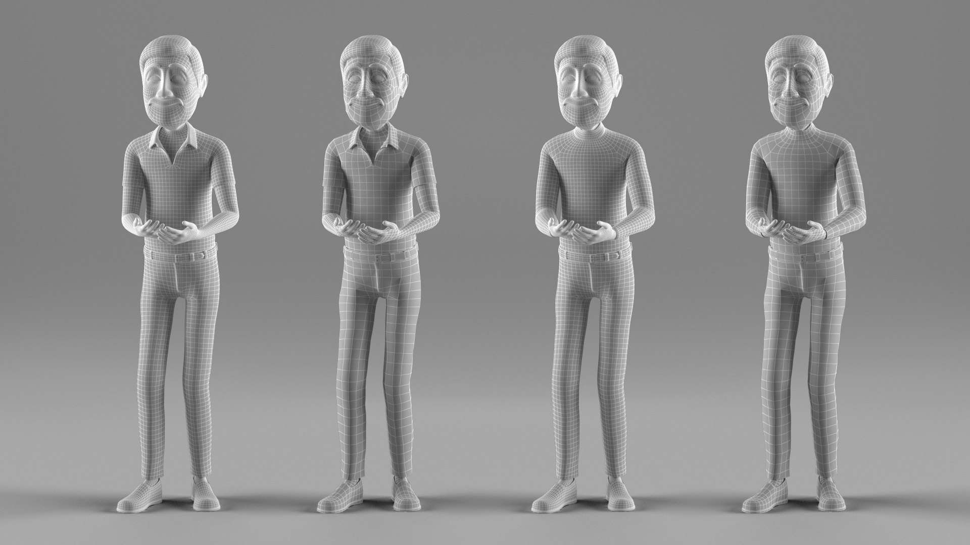 Cartoon Old Man Rigged - Blender 3D Model - TurboSquid 2239497