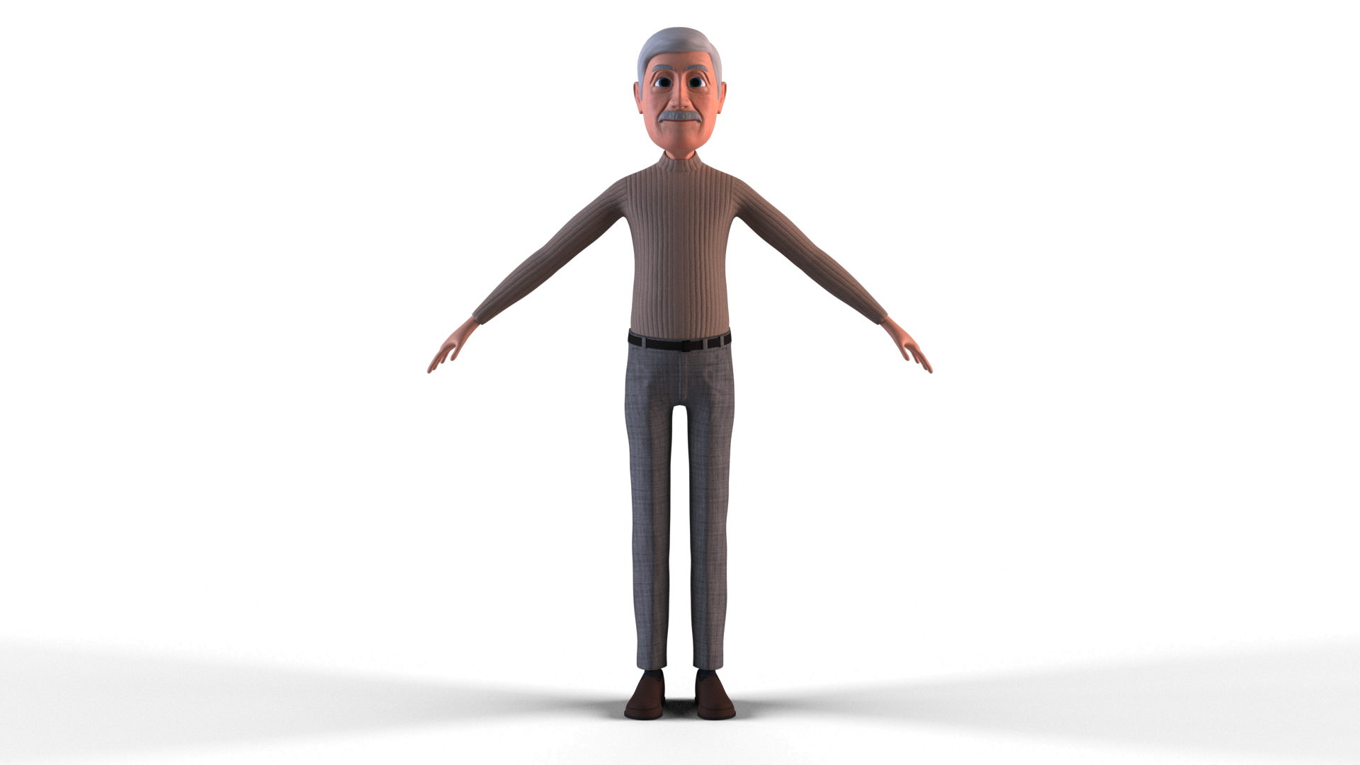 Cartoon Old Man Rigged - Blender 3D Model - TurboSquid 2239497