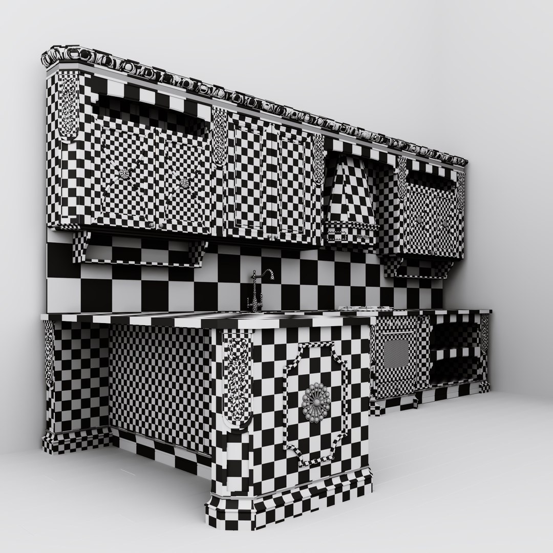 Double Row Kitchen Maria 3D Model - TurboSquid 1622418