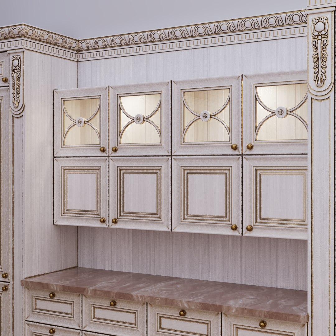 Double Row Kitchen Maria 3D Model - TurboSquid 1622418