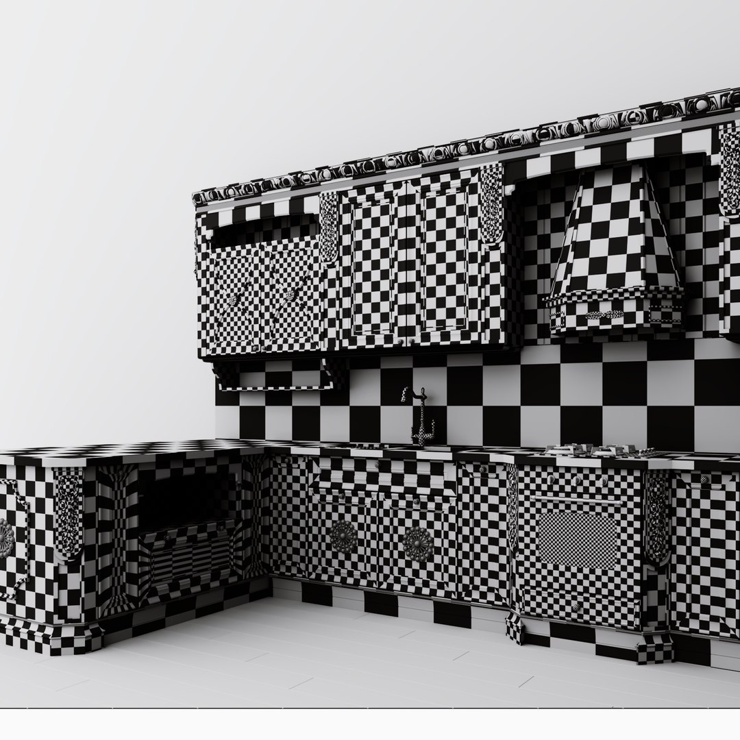 Double Row Kitchen Maria 3D Model - TurboSquid 1622418