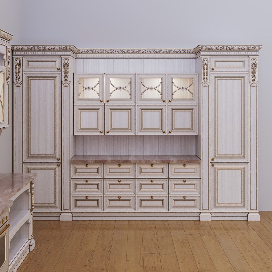 Double Row Kitchen Maria 3D Model - TurboSquid 1622418