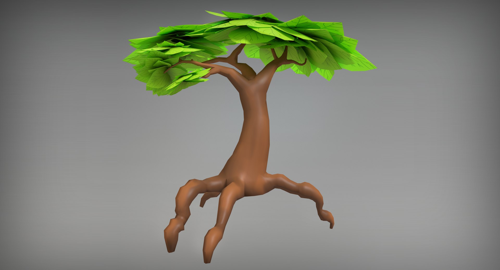 3d fantasy cartoon tree model