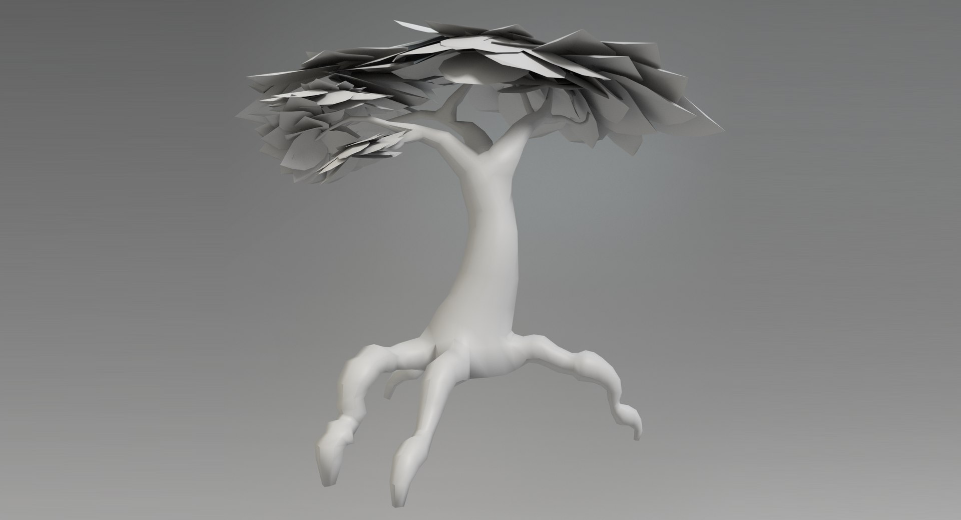 3d fantasy cartoon tree model