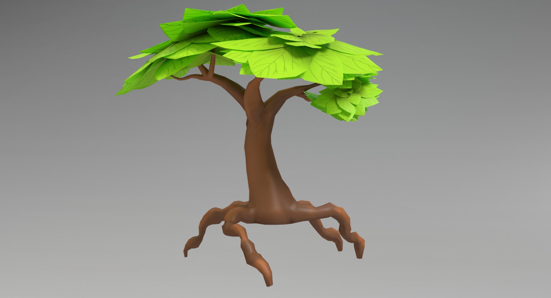 3d fantasy cartoon tree model