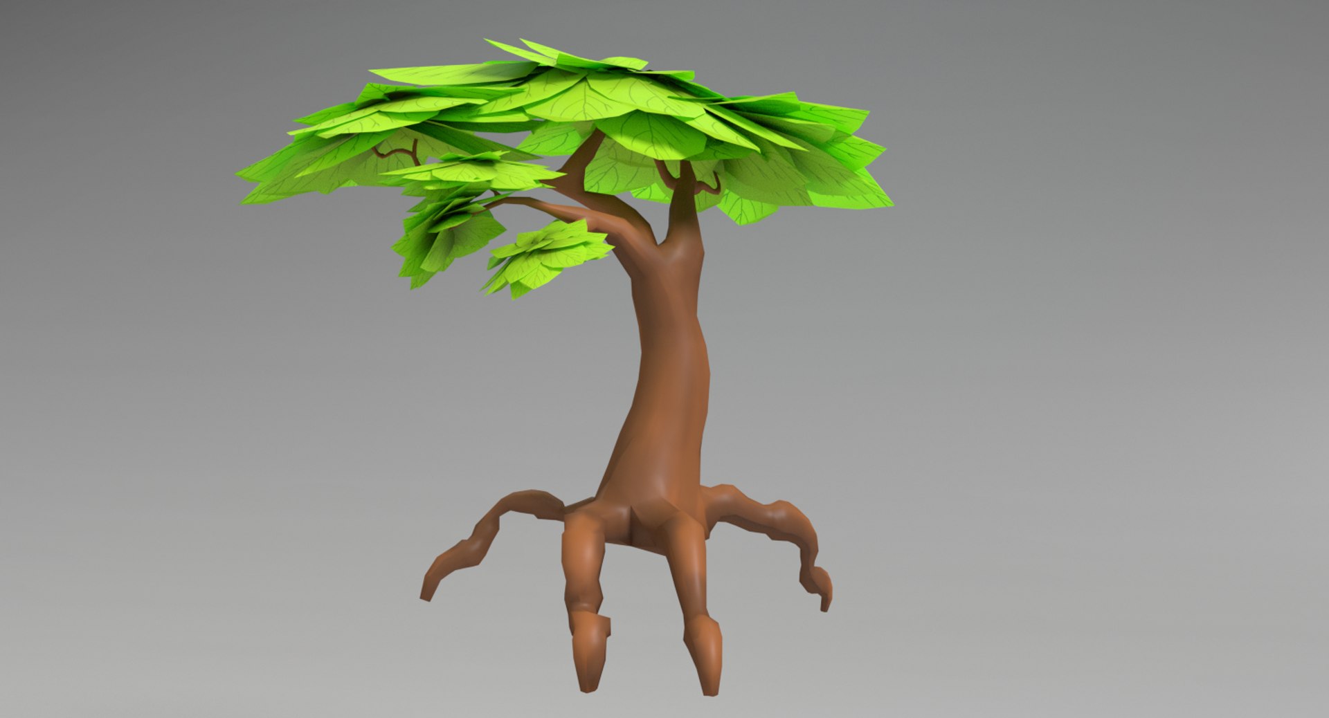3d fantasy cartoon tree model