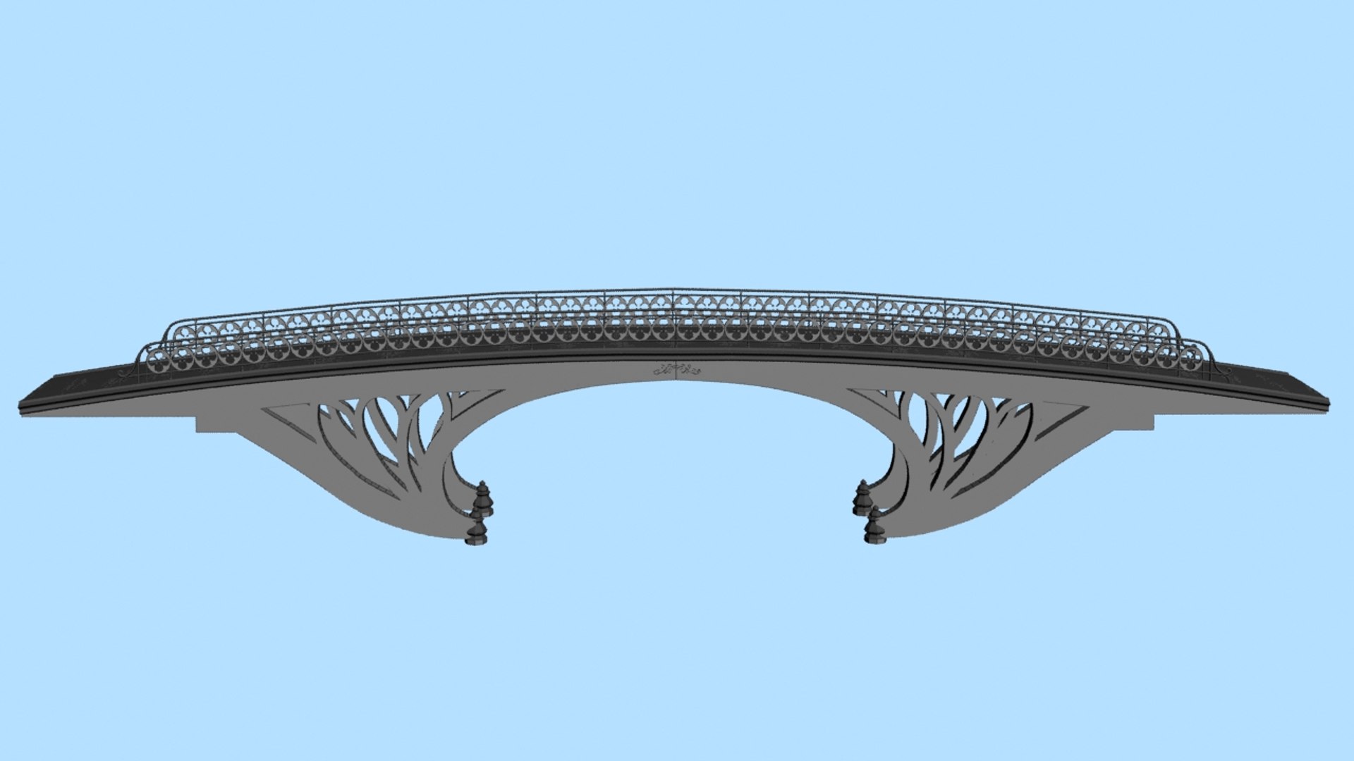 central gothic bridge 3d model