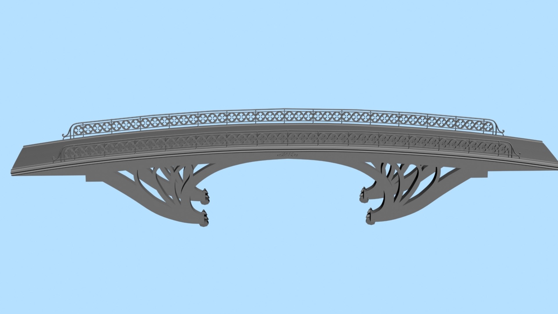 central gothic bridge 3d model