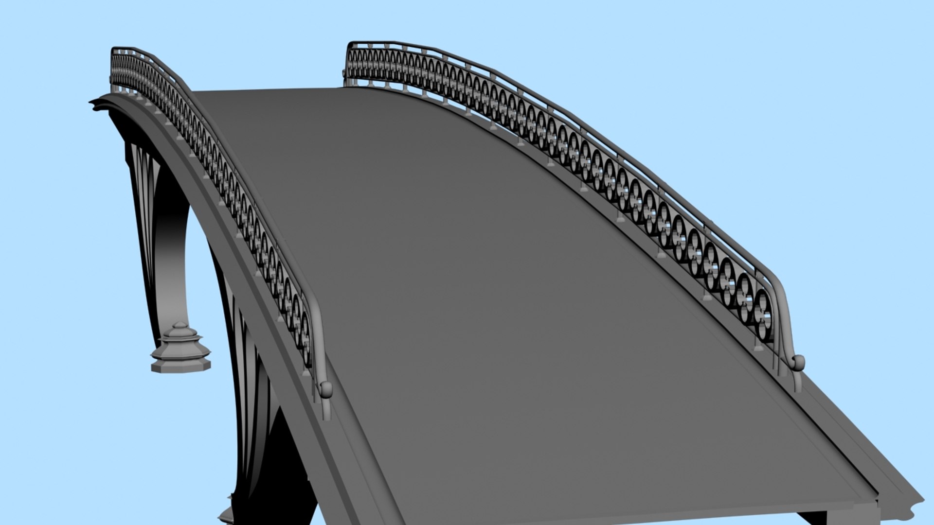 central gothic bridge 3d model