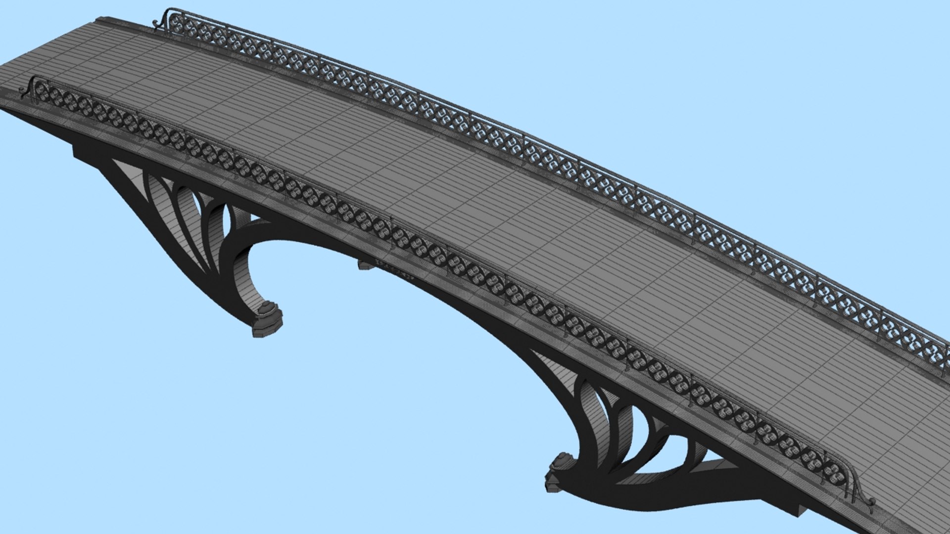 central gothic bridge 3d model
