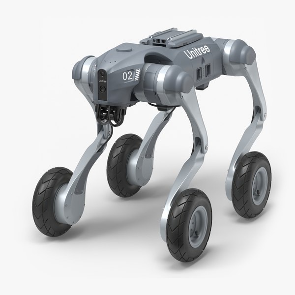 Unitree Roboterhund mit Rädern Grau 3D-Modell - TurboSquid 2452299