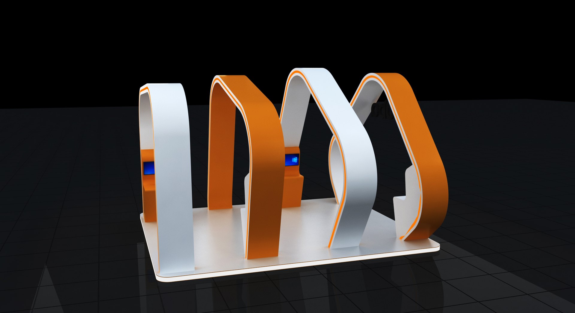 4 Side Open Stand 5x5 3D Model - TurboSquid 1980597