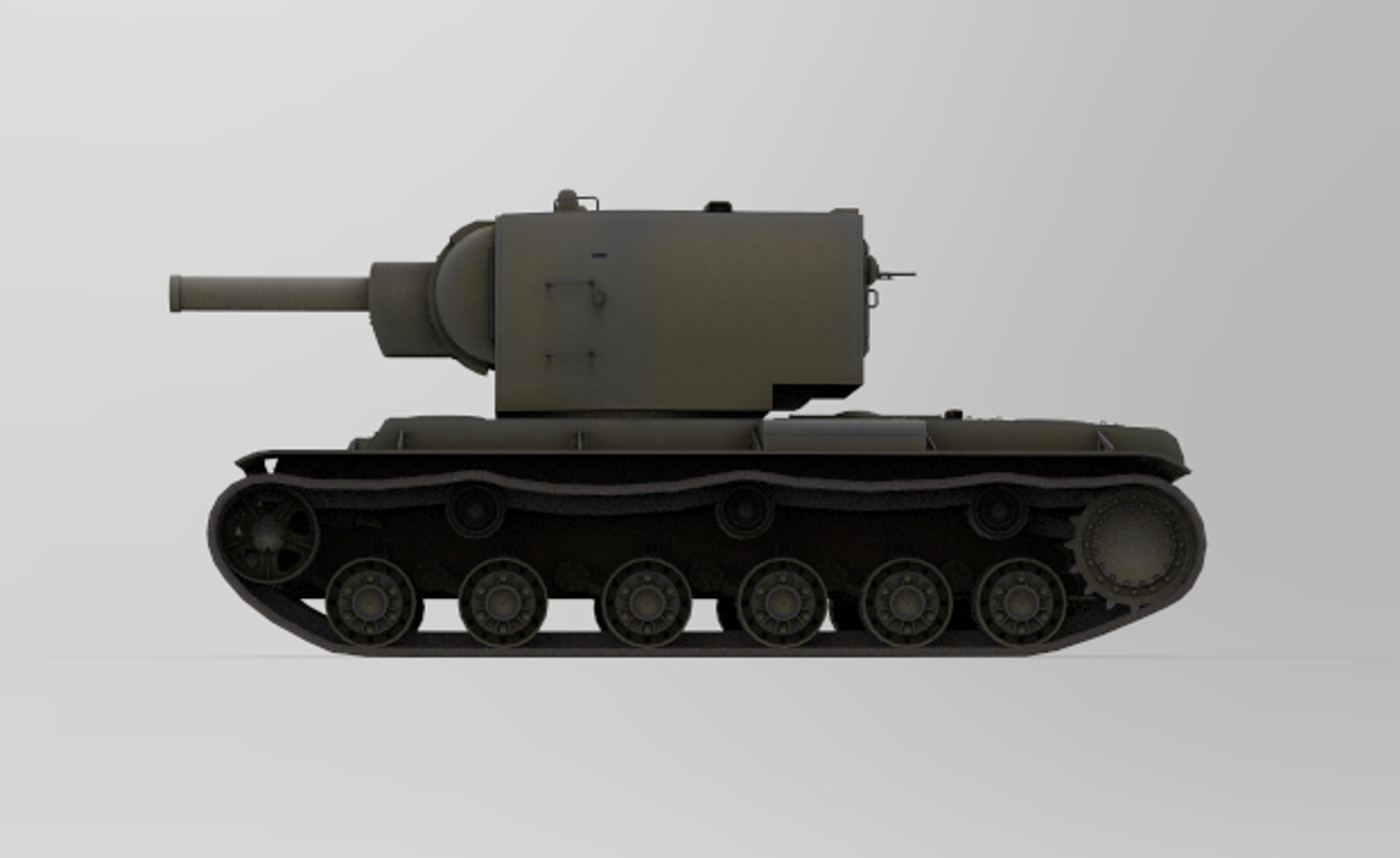 Kv-2 Soviet Tank 3D Model - TurboSquid 1536447