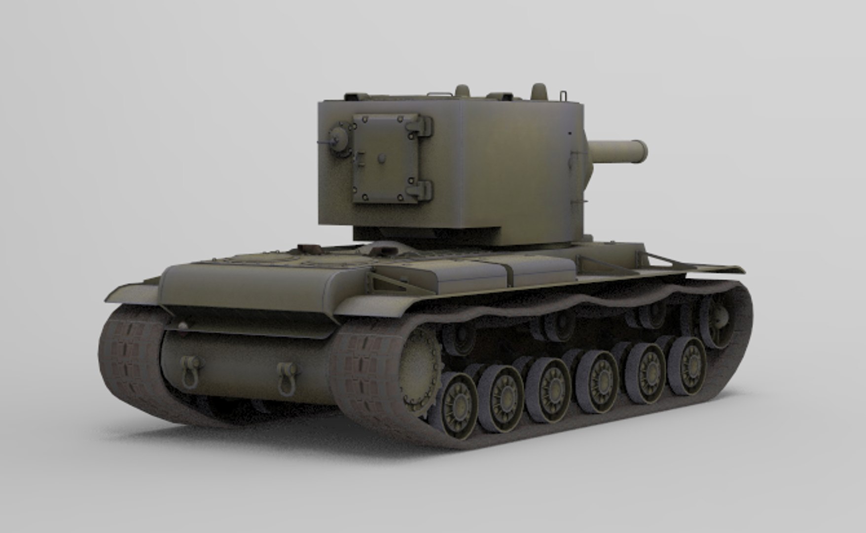Kv-2 Soviet Tank 3D Model - TurboSquid 1536447