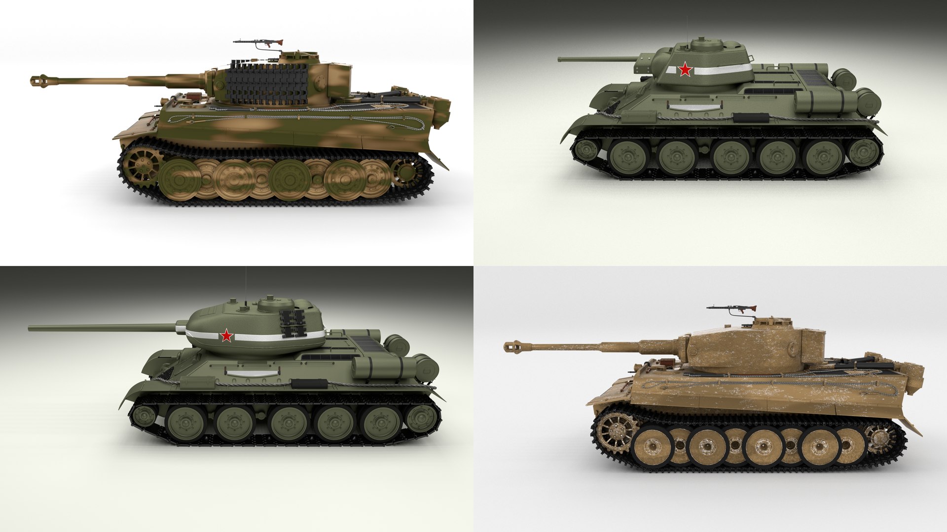 Pack Ww2 Tiger Model - TurboSquid 1325443