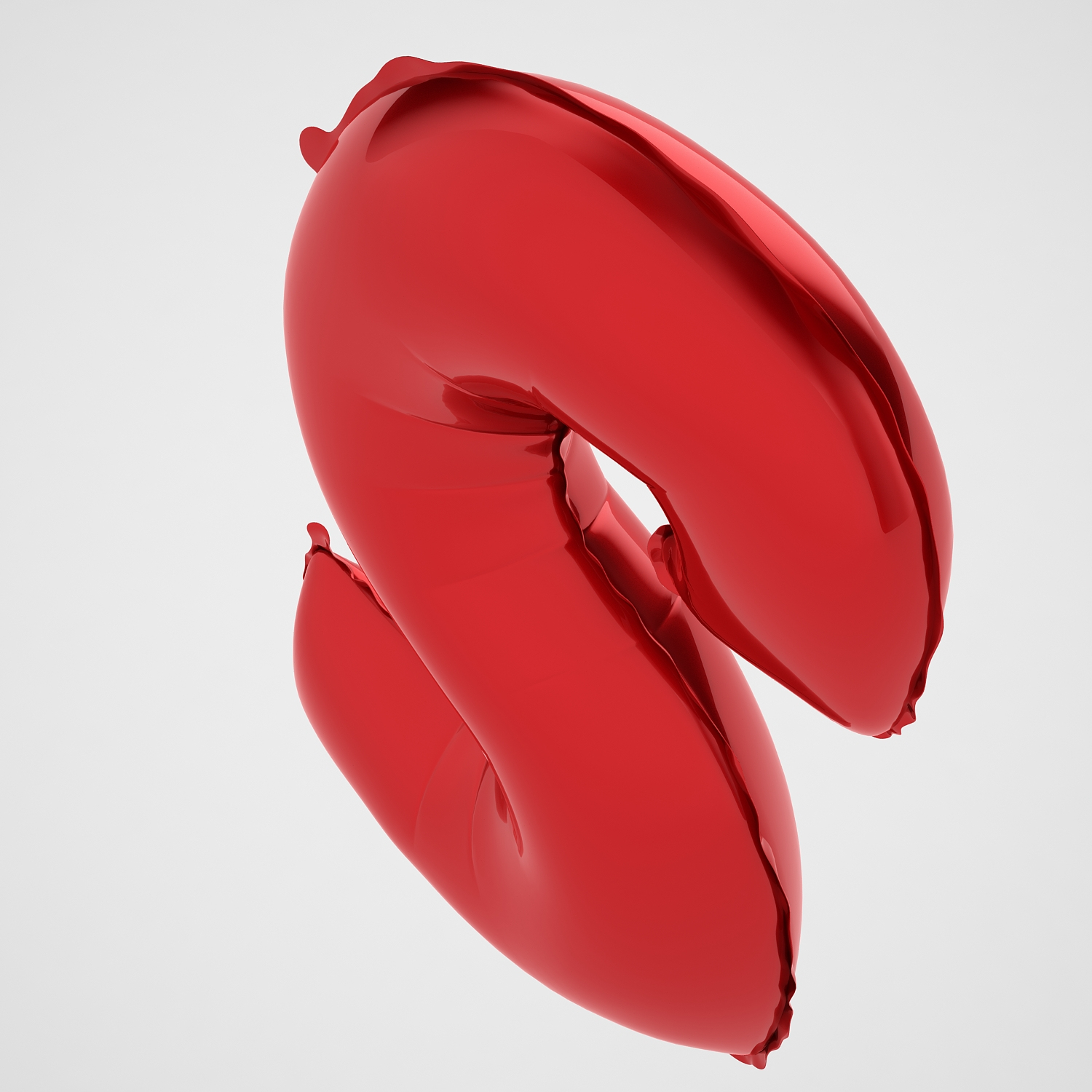 3D foil balloon digit model - TurboSquid 1373453