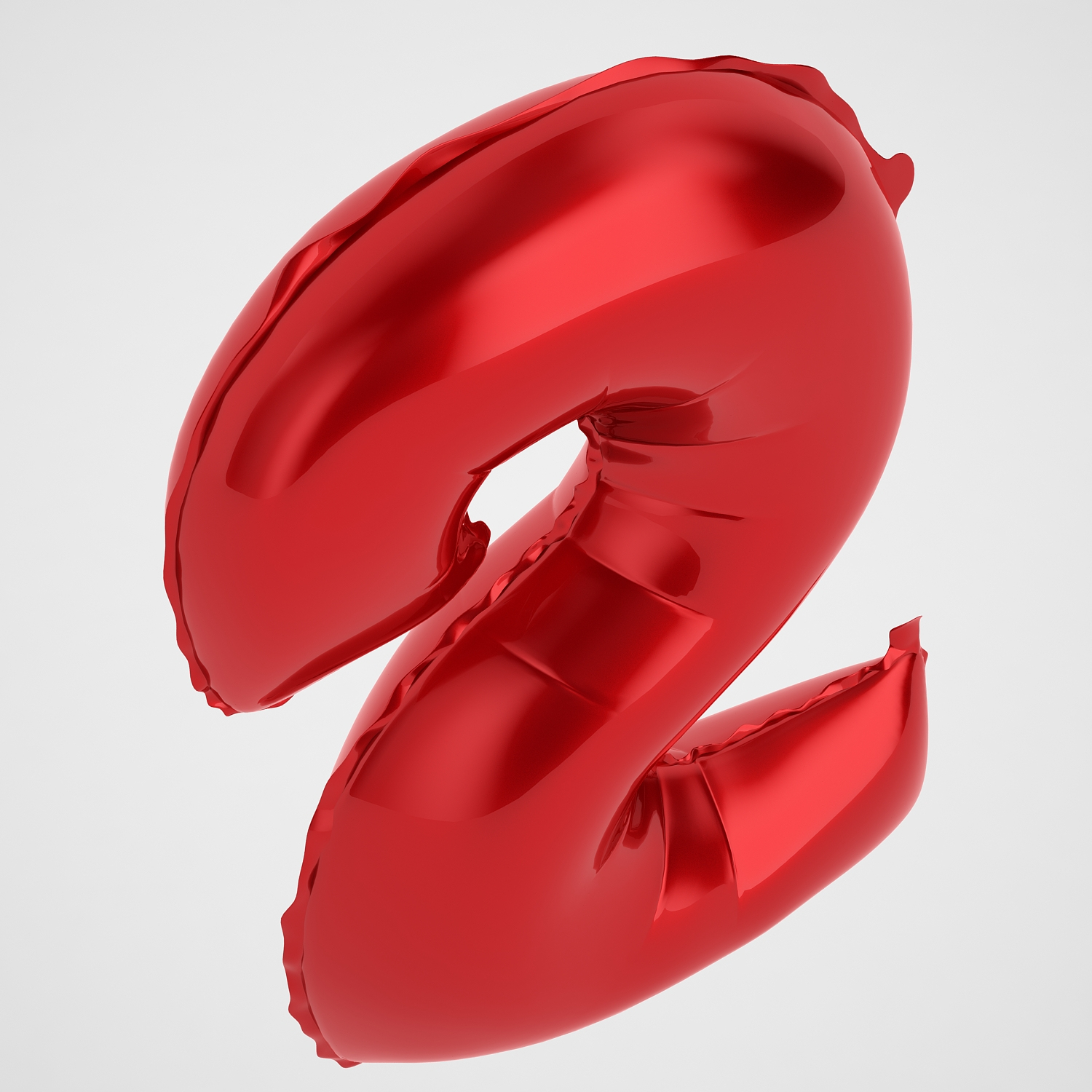 3D foil balloon digit model - TurboSquid 1373453