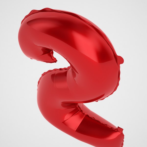 3D foil balloon digit model - TurboSquid 1373453