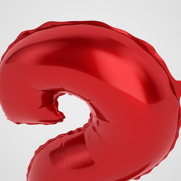 3D foil balloon digit model - TurboSquid 1373453