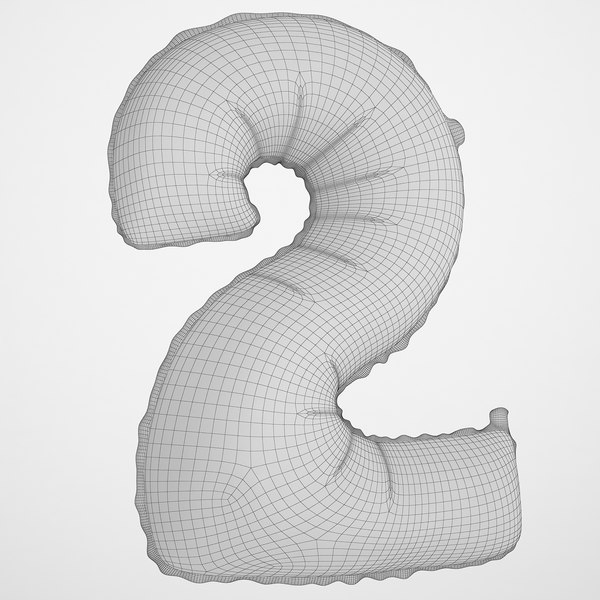 3D foil balloon digit model - TurboSquid 1373453