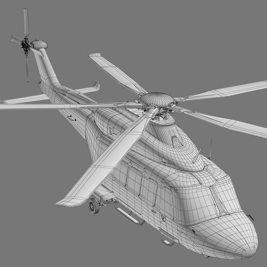 3d Model Of Agustawestland Aw139 Helicopter