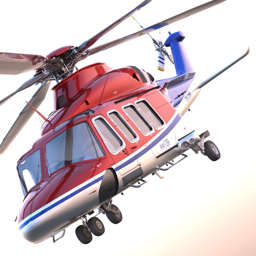 3d Model Of Agustawestland Aw139 Helicopter