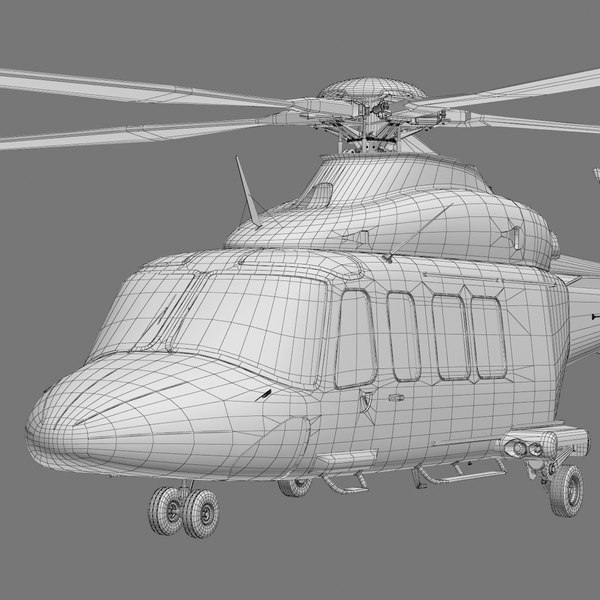 3d model of agustawestland aw139 helicopter