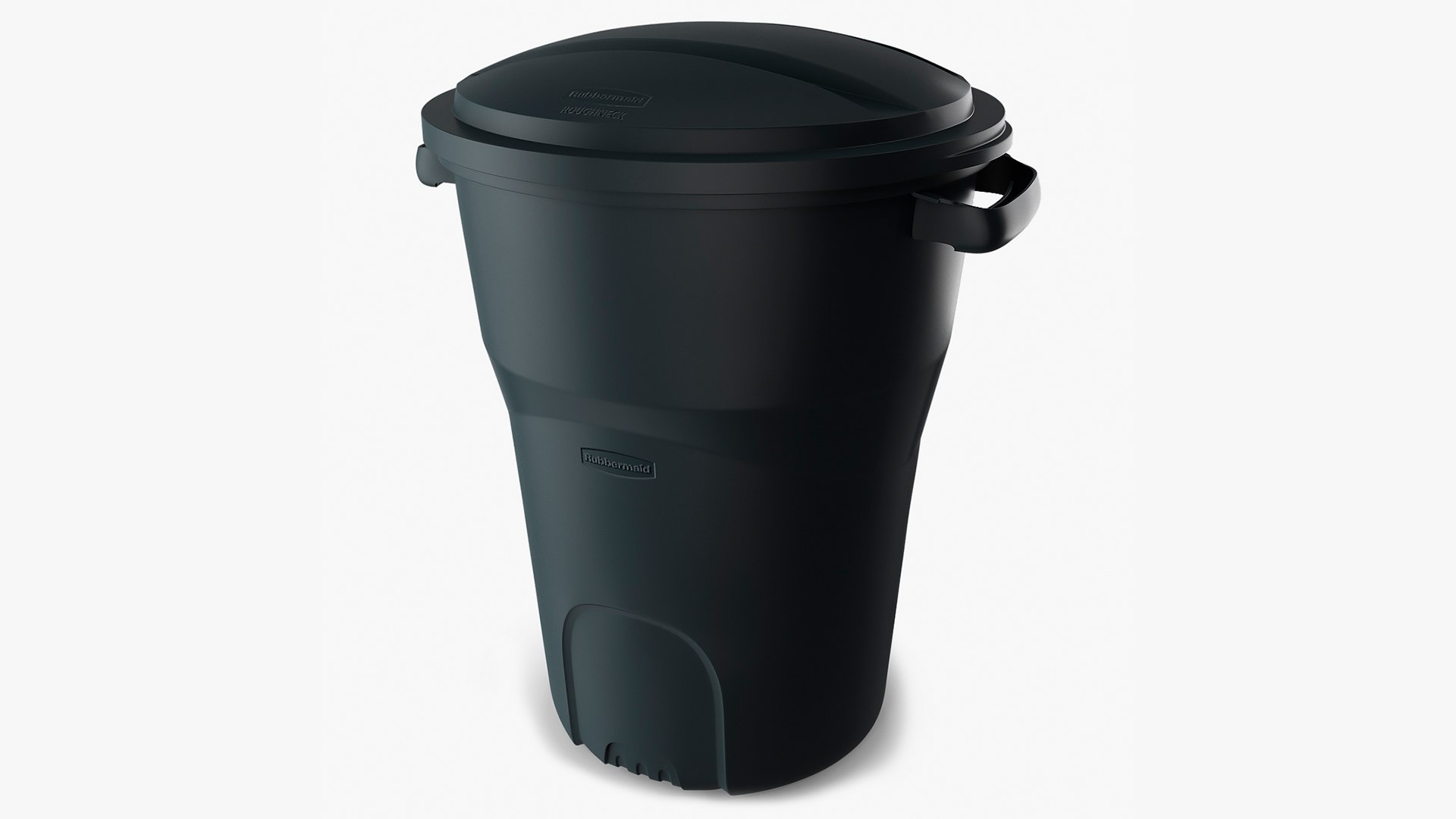 3D Black Round Rubbermaid Trash Can model - TurboSquid 2082827