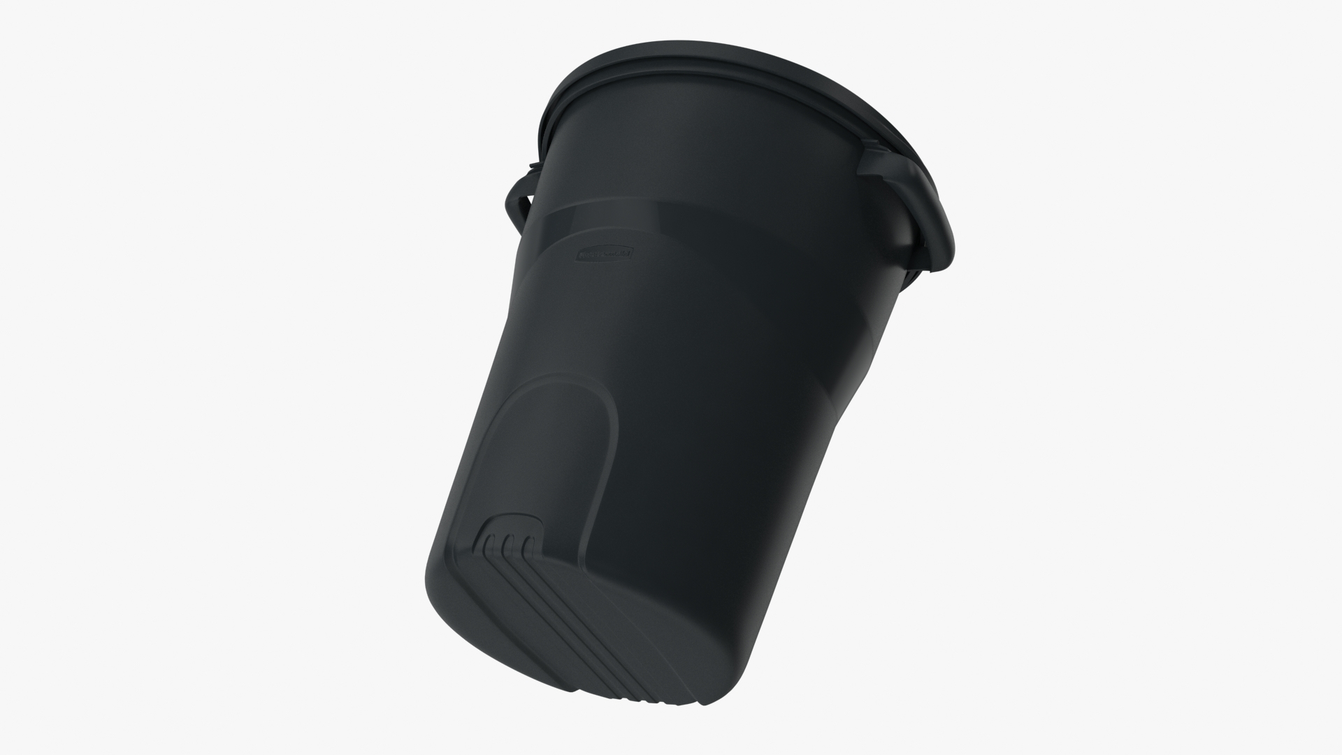3D Black Round Rubbermaid Trash Can Model - TurboSquid 2082827
