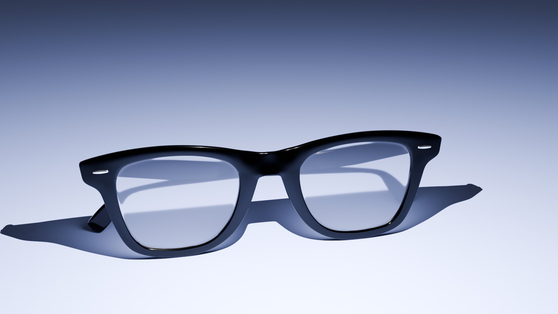 3D Black Reading Glasses - TurboSquid 2246545