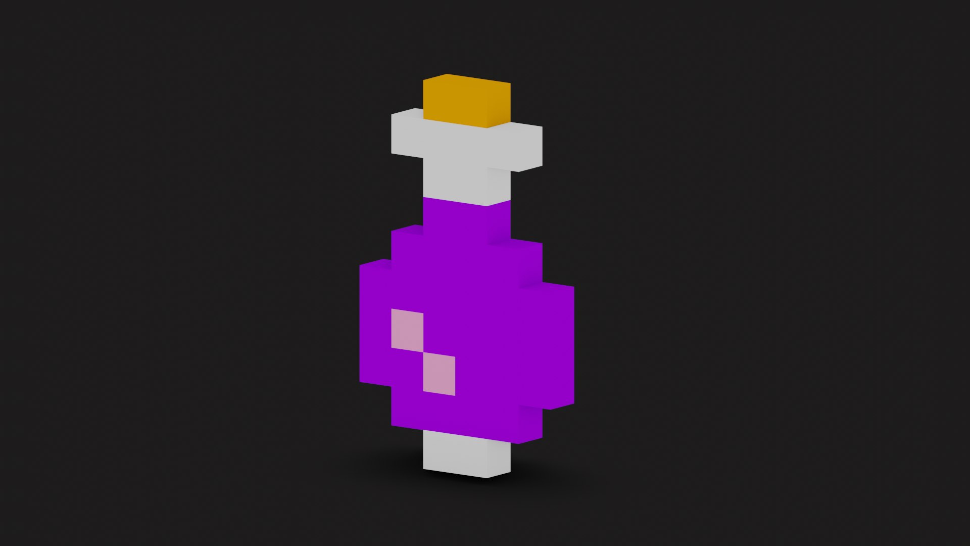 Purple Potion 8 bit style low poly game asset3D模型 - TurboSquid 1945379