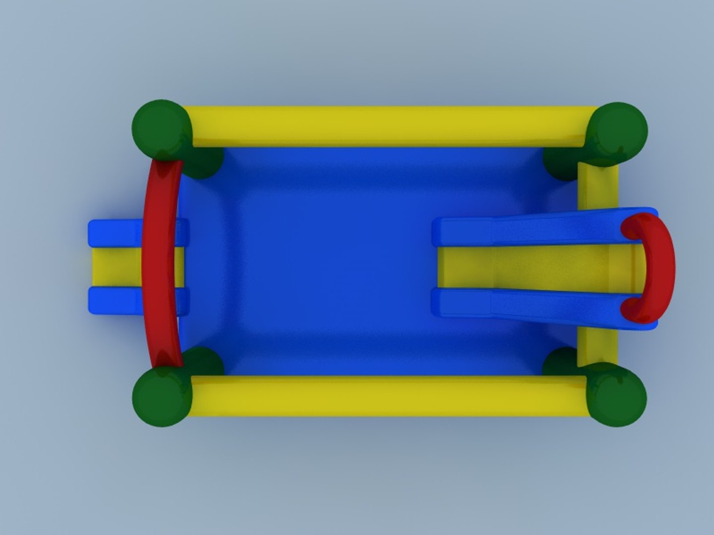 inflatable slide 3d c4d