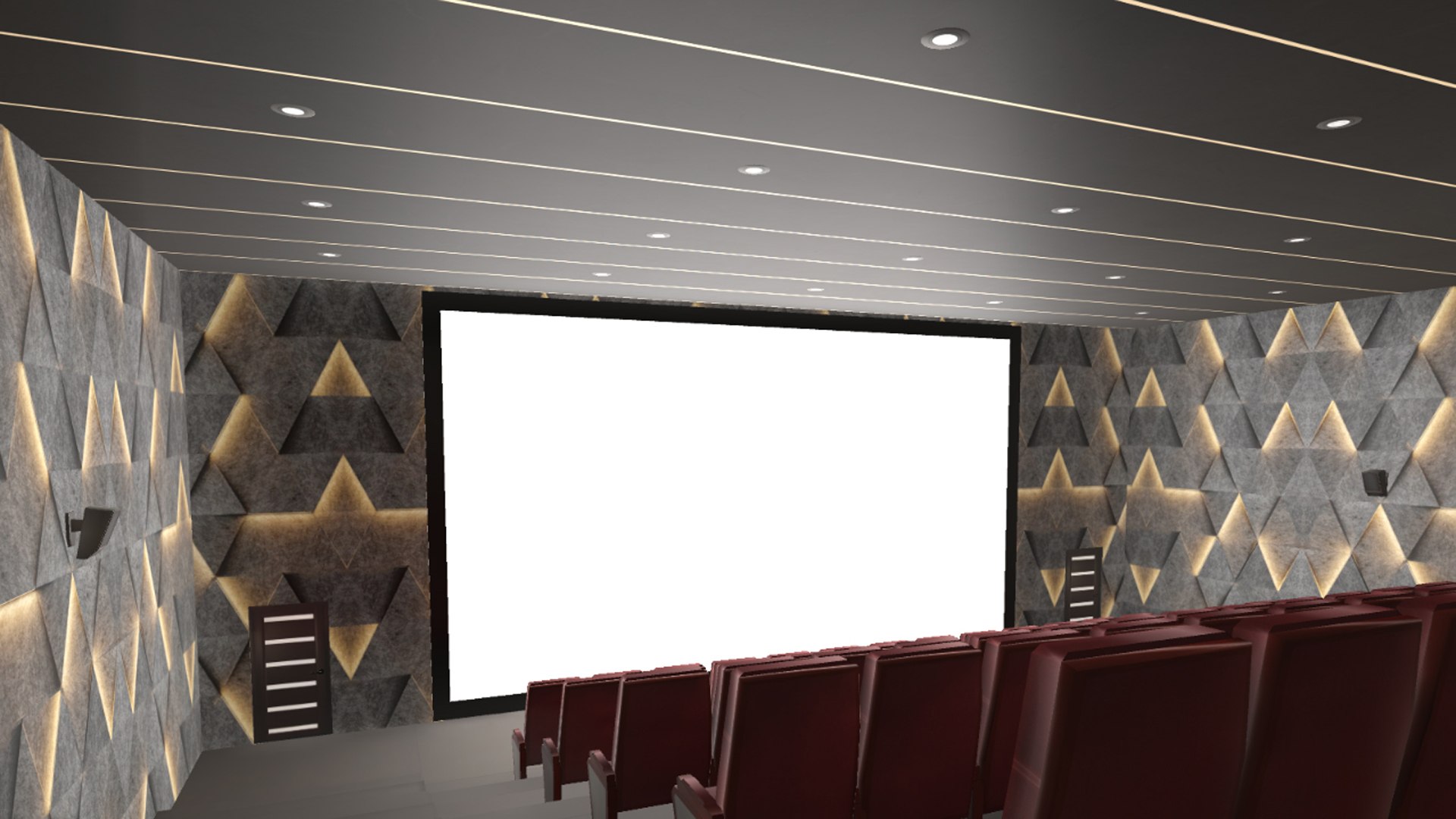 3D Modern Cinema Halls - 4 Scenes - TurboSquid 2394749